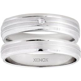 XENOX Partnerring XENOX & Friends, X2547, X2548, wahlweise mit oder ohne Zirkonia, silberfarben