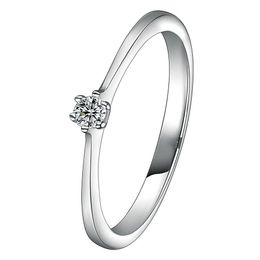 DOOSTI Fingerring Schmuck Silber 925 Verlobung Trauring Ehering Partnerring, mit Zirkonia, silberfarben|weiß