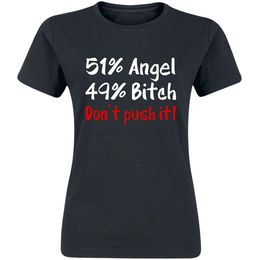 Sprüche Angel Bitch T-Shirt schwarz in M