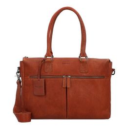 Burkely Antique Avery Schultertasche Leder 37 cm Laptopfach cognac