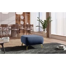 Sit & More sit&more Polsterhocker Orient 1 V, goldfarbene Metallfüße, blau