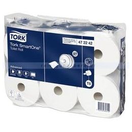 Tork 472242 Toilettenpapier SmartOne weiß 2-lagig 6 Rollen/Paket, 207 m, 1150 Blatt