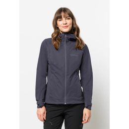 Jack Wolfskin Outdoorjacke &raquo;HIGHEST PEAK JACKET W&laquo; mit Kapuze graphit XXL (48) XXL (48) Wetterschutzjacke f&uuml;r Wanderungen