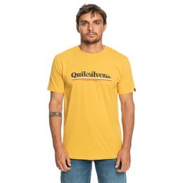 Quiksilver T-Shirt &raquo;Between The Lines&laquo; Bright Gold S S Stoff: Baumwoll-Jersey-Stoff [160 g/m2]