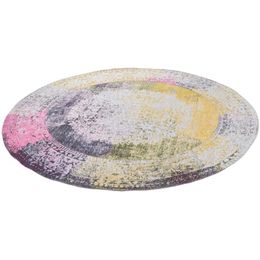 Gino Falcone Teppich »Cosima-119« rund 3 mm Höhe gewebter Jaquard-Teppich, mit Chenillegarn, moderne Orient-Optik bunt Obermaterial: 70% Polyester,...