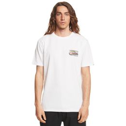 Quiksilver T-Shirt &raquo;Retro Fade&laquo; White S S Stoff: Baumwoll-Jersey-Stoff [160 g/m2]