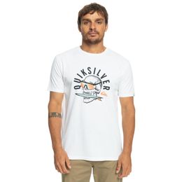 Quiksilver T-Shirt &raquo;QS Rockin Skull&laquo; White L L Stoff: Baumwoll-Jersey-Stoff [160 g/m2]