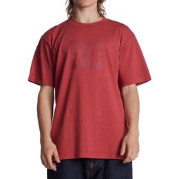 DC Shoes T-Shirt »DC Star Pigment Dye« Earth Red Enzyme Wash XS XS Material: Baumwoll-Jersey [200 g/m2]