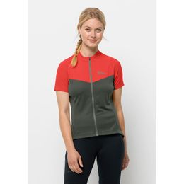 Jack Wolfskin Funktionsshirt »MOROBBIA FZ T W« grey-orange S (36) S (36) Fahrradtrikot