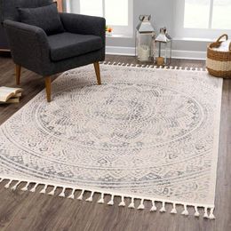 Carpet City Teppich »Art 1652« rechteckig 7 mm Höhe Kurzflor, Ornamenten-Muster, Boho & Mandala Stil, auch als Läufer grau Obermaterial: 100%...