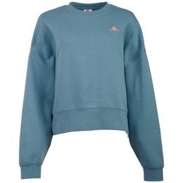 Kappa Sweatshirt - in angesagtem loose fit adriatic blue S (36) S (36) Kappa Damen Sweatshirt mit überschnittenen Schultern