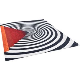 Gino Falcone Teppich &raquo;Cosima-117&laquo; rechteckig 3 mm H&ouml;he flachgewebt, Jaquard, mit Chenillegarn, modernes geometrisches Design rot Obermaterial: 70%...