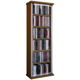 Vcm Holz CD DVD Stand Regal Schrank Aufbewahrung Standregal Ständer Classic Glastür