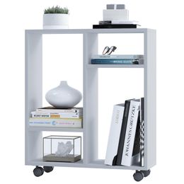 Vcm Holz Nischenschrank Regal Rollen Nischenregal Beistelltisch Raumteiler Dremala