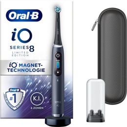 Oral-B Elektrische Zahnbürste iO Series 8, Aufsteckbürsten: 1 St., mit Reiseetui, schwarz