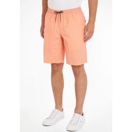 Tommy Hilfiger Stoffhose BROOKLYN PO POPLIN SHORT in schlichtem Design, orange