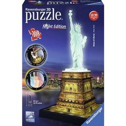 Ravensburger 3D Puzzle Freiheitsstatue bei Nacht 12596 Freiheitsstatue bei Nacht 1 St.