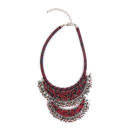 Collezione Alessandro Statementkette Lucia, Kette mit tausend Perlen, rot