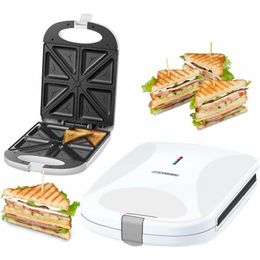 Steinborg - xxl 4er Sandwichmaker Edelstahl Sandwichtoaster Sandwich Maker Waffeleisen Paninitoaster Elektrogrill 1200 Watt 8 Sandwichecken