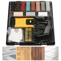 VINGO - Holz Reparatur Set für Laminat und Parkett mit 11 Farben Hartwachsstangen Parkett Fliesenreparaturset Sonstige Handwerkzeuge - Farbe