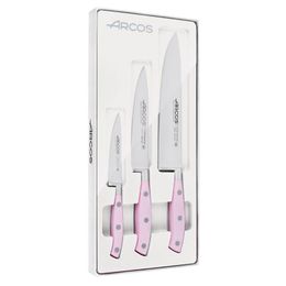 Arcos Satz von 3 Stück Riviera Rose Serie Küchenmesser mit geschmiedeten Klinge aus rostfreiem Stahl NITRUM®.