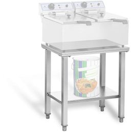 ROYAL CATERING Massives Untergestell Für Doppel Fritteuse 62X42cm Edelstahl 150 Kg Belastbar