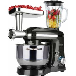 3in1 Küchenmaschine Standmixer Fleischwolf 1400 Watt 6 Stufen 5,5 Liter Kapazität - Zilan