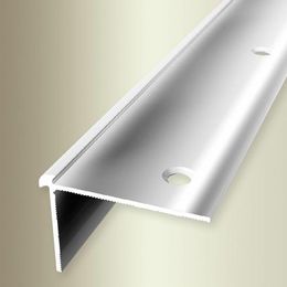 Proviston - Treppenkantenprofil Breite: 39 mm Höhe: 2.5 mm Länge: 2500 mm Aluminium Poliert Glatt Sollbiegestelle Doppelt Versetzt Versenkt Gebohrt