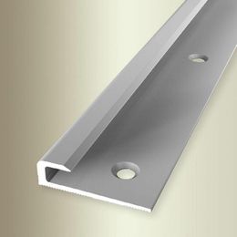 Einfassprofil Breite: 30 mm Höhe: 5 mm Länge: 2500 mm Aluminium eloxiert Abschlussprofil Glatt Silber Versenkt Gebohrt - Silber - Proviston