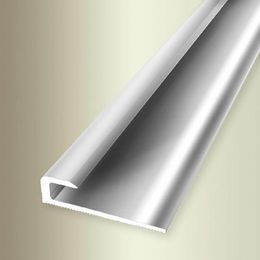 Einfassprofil Breite: 30 mm Höhe: 5 mm Länge: 2600 mm Aluminium eloxiert Abschlussprofil Glatt Silber Glanz Ungebohrt - Silber Glanz - Proviston