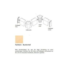 Südbrock Südbrock - Endkappen und Ecken für MDF-Sockelleisten 60x20 mm - Buche hell - Buche hell