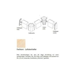 Südbrock Südbrock - Endkappen und Ecken für MDF-Sockelleisten 60x20 mm - Lofotenkiefer - Lofotenkiefer