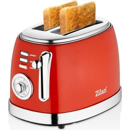 60er Jahre Retro 2 Scheiben Doppelschlitz Toaster Edelstahl Toaster Retro Toaster Vintage Mit Brötchenaufsatz 850 Watt - Zilan