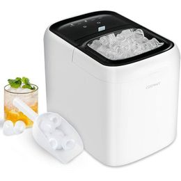 Costway Eiswürfelmaschine Ice Maker, Eismaschine, Eiswürfelbereiter inkl. Eiswürfelschaufel / 9 Eiswürfel in 6-8 min / 15kg in 24 Std. / 2L Wassertank