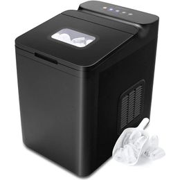 Costway - Eiswürfelmaschine Ice Maker, Eismaschine Eiswürfelbereiter inkl. Schaufel/LED Anzeige / 1,5L Wassertank/Timer / 9 Eiswürfel in 6-13min /