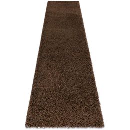 RUGSX Teppich, Läufer soffi shaggy 5cm braun - in die Küche, Halle, Korridor brown 70x200 cm