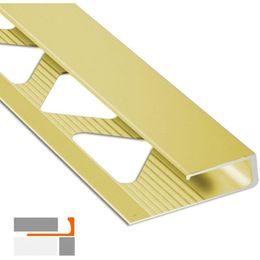 Floordirekt Fliesenprofil G-Form Gold Matt Höhe: 6 mm 5 Stück à 2,5 m - Gold Matt