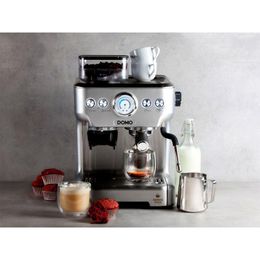 Domo Espressomaschine 20bar mit Mahlwerk & Kännchen für 250g ganze Bohnen