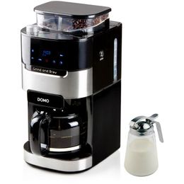 Domo Kaffeevollautomat mit Mahlwerk & Kännchen für Bohnen & Filterkaffee