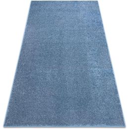 RUGSX Teppich Teppichboden santa fe blau 74 eben, glatt, einfarbig blue 100x300 cm