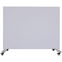 Vivol - Mobile Trennwand – Akustikplatte/Whiteboard – 160 x 120cm – Hellgrau/Weiß - Grau