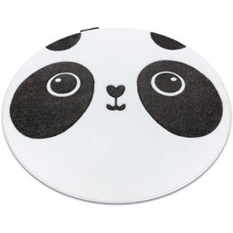 RUGSX Kinderteppich petit panda Kreis weiß beige rund 120 cm