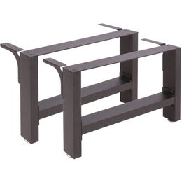 Tischkufen Tischbeine aus Vierkantprofilen 64x40 cm schwarz pulverbeschichtet Tischgestell Tischfüße - schwarz