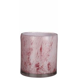 Mica Decorations - Mica Glas Vase Estelle zylinder hellrosa, 18,5 x 17 cm Deko-Accessoires