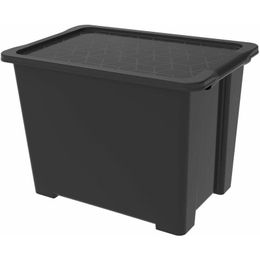 Aufbewahrungsbox evo Easy mit Rollen und Deckel 65 l black collection Aufbewahrungsboxen - Rotho
