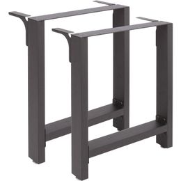 Tischkufen Tischbeine aus Vierkantprofil 100x72cm schwarz pulverbeschichtet Tischgestell Tischfüße - schwarz
