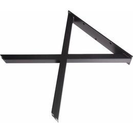 Tischbein X-Form schwarz Maße 71,0 x 70,0 x 10,0 cm Tischbeine - Dieda
