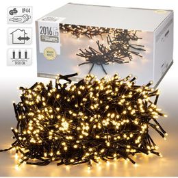 ECD Germany LED Büschel Lichterkette 14,5m mit 2016 LEDs Warmweiß, Strombetrieb, IP44 Wasserdicht, Innen/Außen, Weihnachtsbeleuchtung Weihnachtsbaum