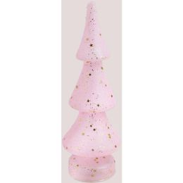 Sklum - Packung mit 2 Ruby-Weihnachtsornamenten Zuckerwatte-Rose