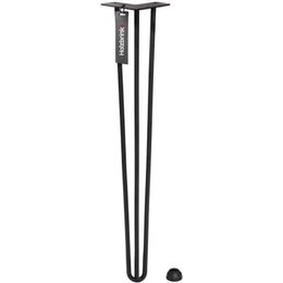 4 x Hairpin Tischbeine Metall 3-Stangen, Hairpin Leg Möbelfuß, Schwarz, 60 cm, HLT-13A-60-9005 - HOLZBRINK